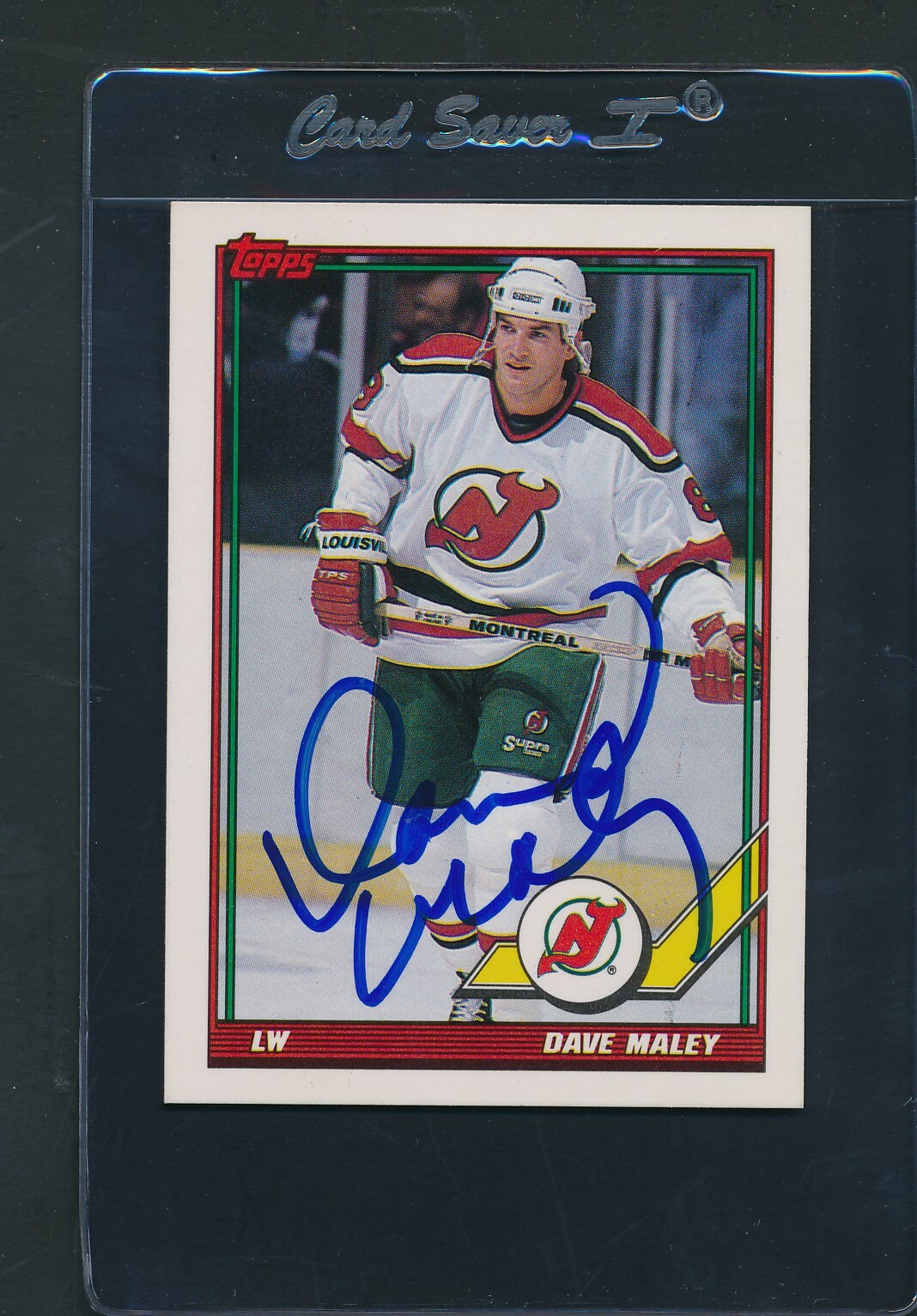 1991/92 Topps #476 David Maley Devils Signed Auto *D5035 | eBay