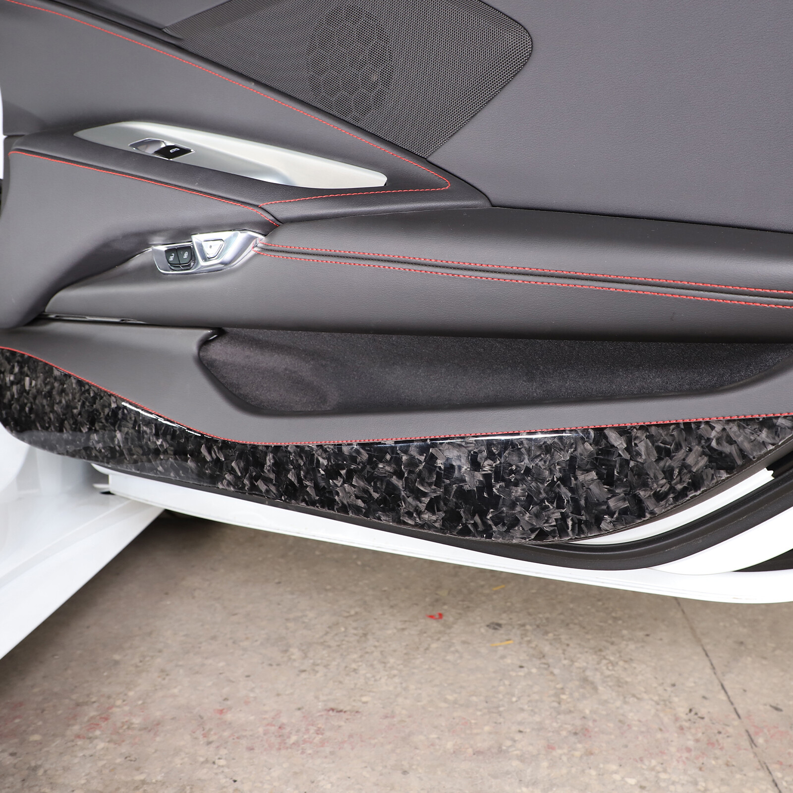 Forged Carbon Fiber Car Door Anti-kick Guard Trim Panel For Corvette C8 ...