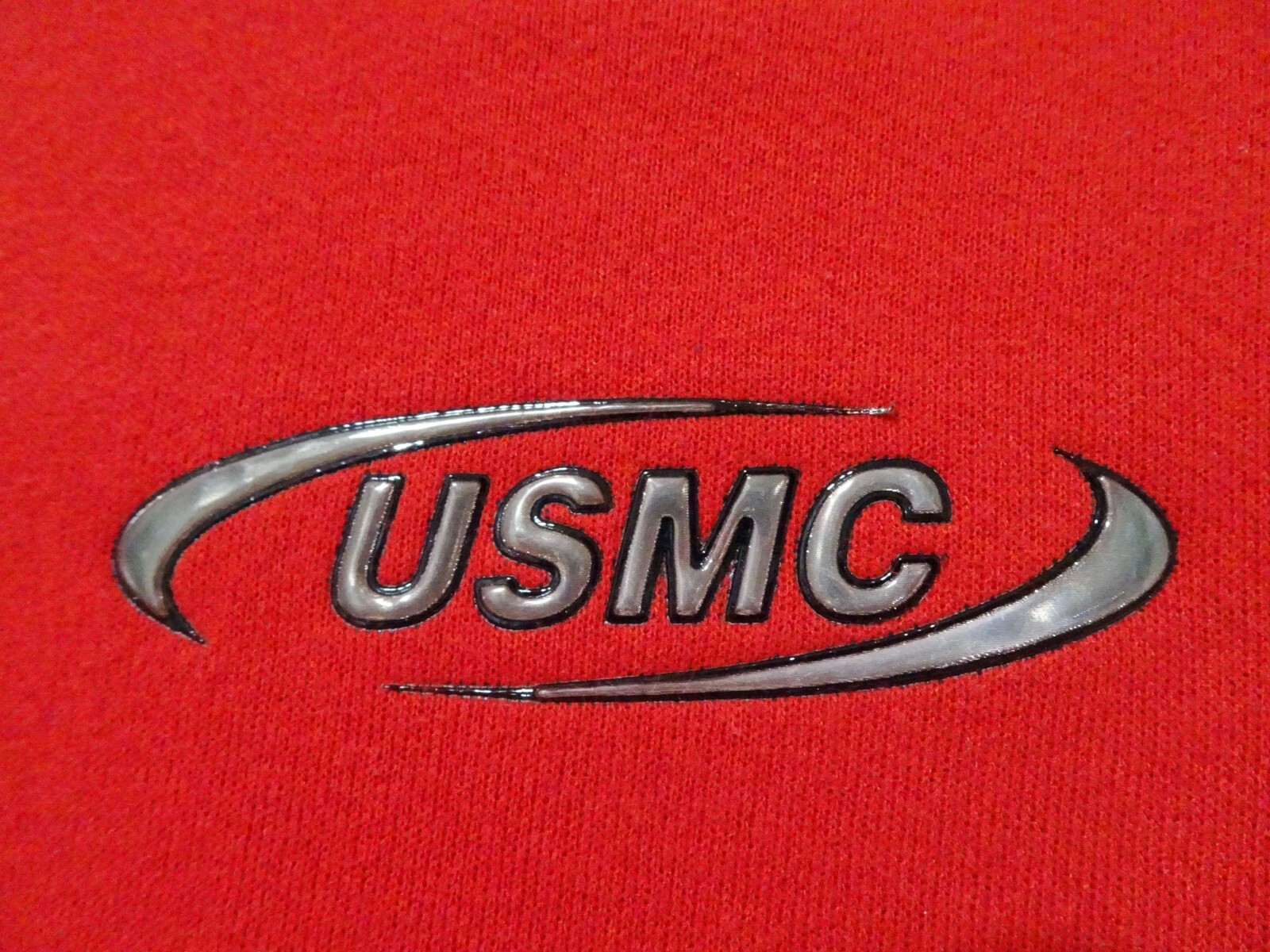 RARE Vtg 90s USMC Marines Reflective Metallic Gel Log… - Gem