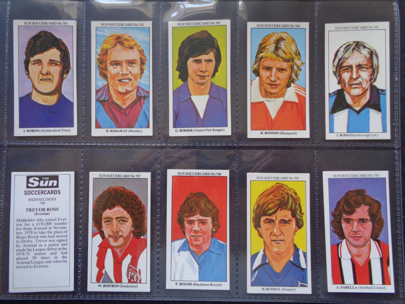 THE SUN SOCCERCARDS 1978-79 (VG) (CARD 701 TO 800) *PLEASE CHOOSE CARDS ...