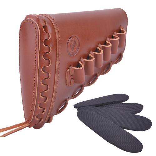 Cowhide Leather Rifle Buttstock Non Slip Shotgun Cheek Rest for .308. ...