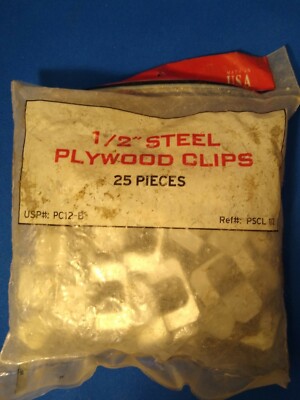 1/2” Steel Plywood Clips 25 Pcs PC12-B PSCL 1/2 | eBay