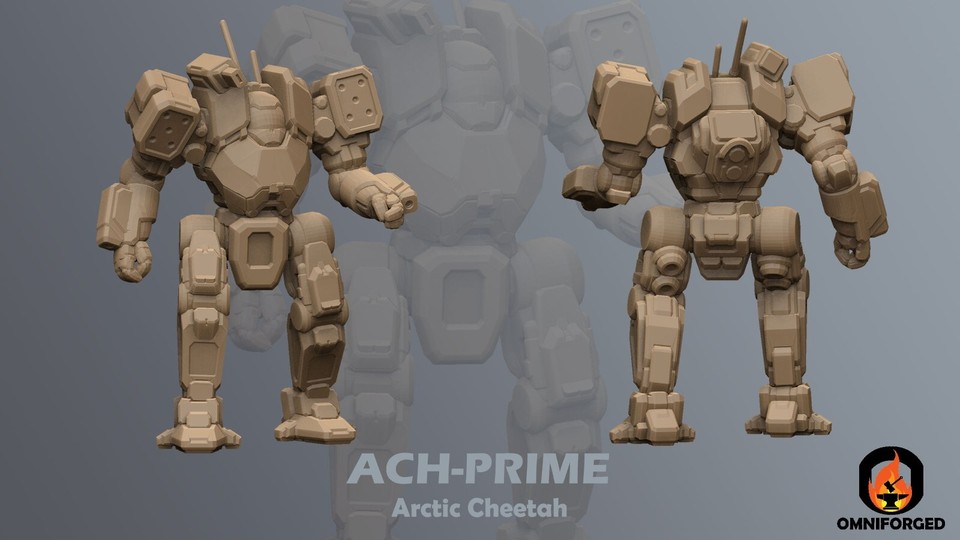 Artic Cheetah Mini ACH Prime MWO Mech Miniature Compatible with ...