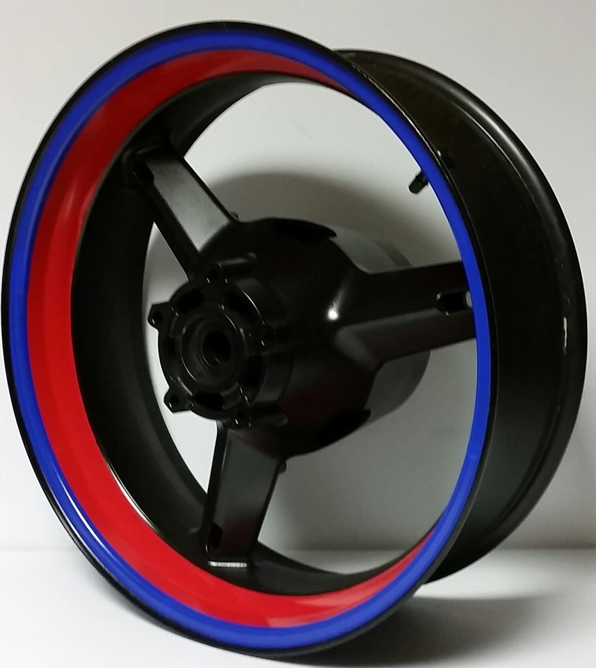 RED WHITE CUSTOM INNER RIM DECALS WHEEL STICKERS STRIPES TAPE GRAPHIC ...