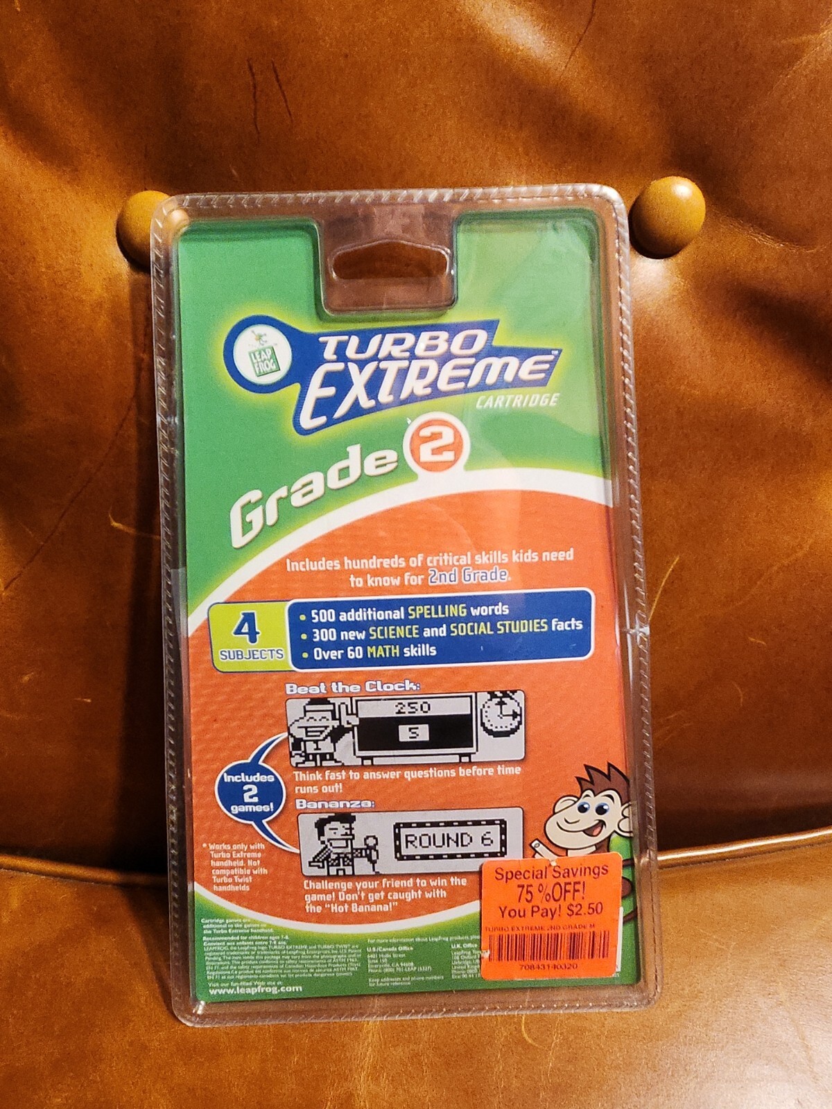 LeapFrog Turbo Extreme Cartridge 2nd Grade 4 Subjects Leap Frog for ...