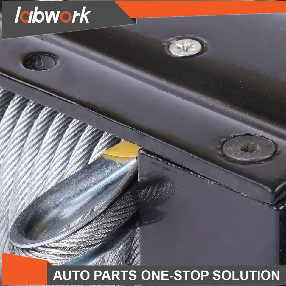 Labwork 3000lb Electric Winch 12VDC/1.3HP Copper Motor 3/16in x 32ft ...