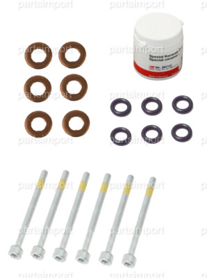 Fuel Injector Seal Kit w/ 6xBracket Bolts & Injector Grease for ...