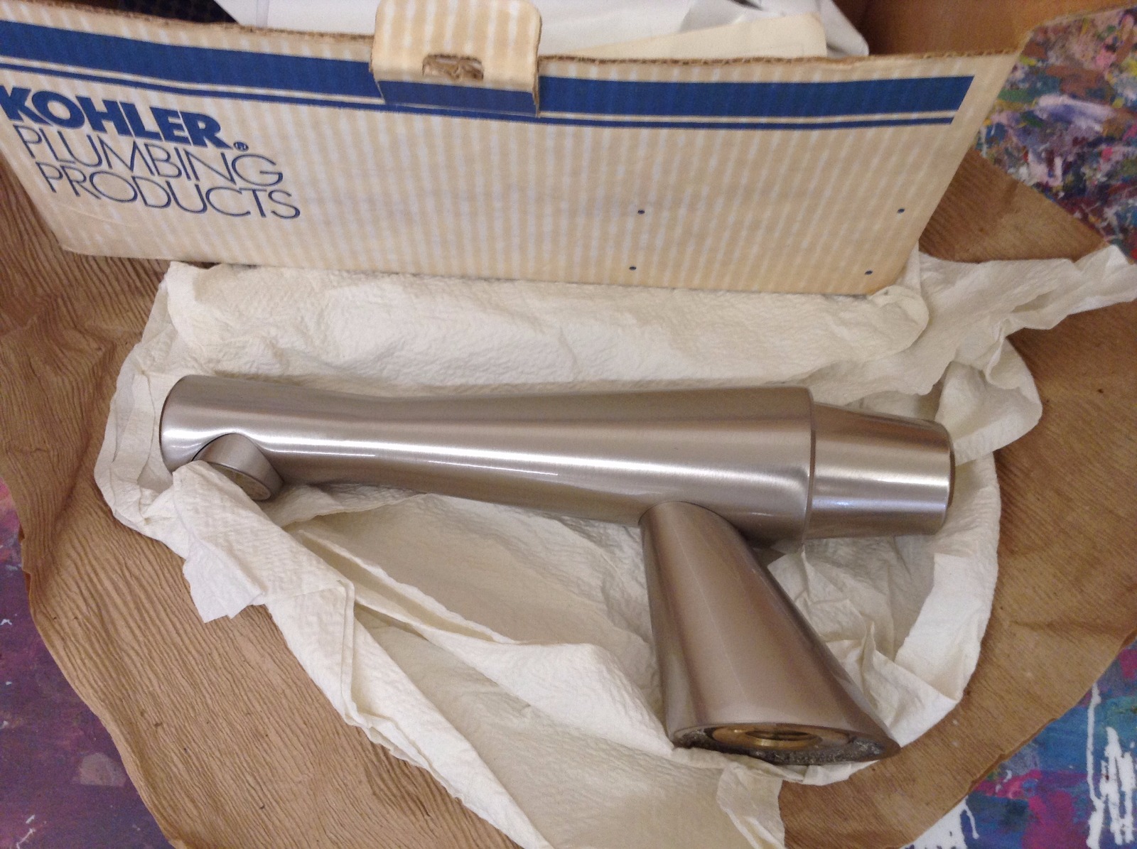 Kohler Bravura K-6834-BN DECK MOUNT BATH TUB SPOUT - BRUSHED NICKEL | eBay