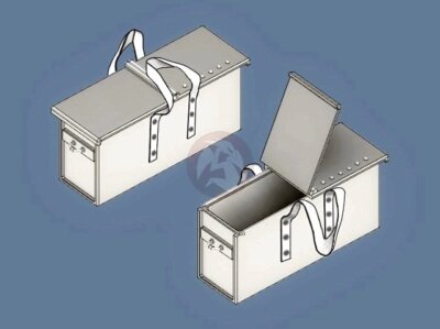 Plus Model 1/35 Vickers British Machine Gun WWII Ammo Boxes (14 boxes ...