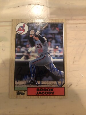 Brook Jacoby Cleveland Indians Autographed 1987 Topps Baseball Card ...