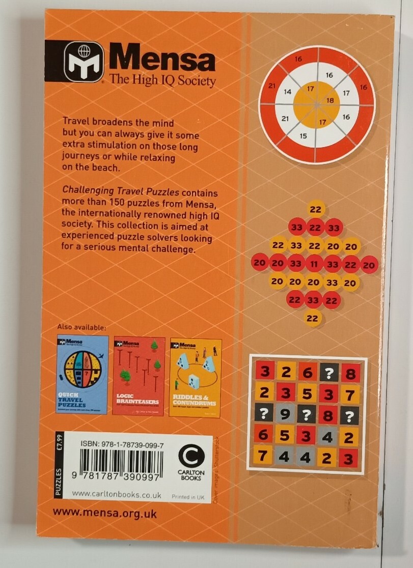 Mensa: Challenging Travel Puzzles by Mensa The High IQ Society ...