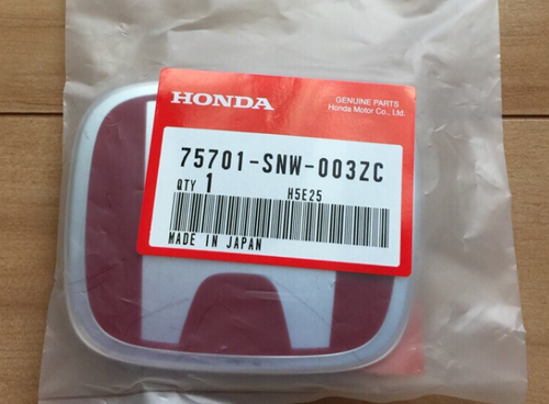 Genuine Honda REAR EMBLEM Badge RED Civic FD2 Type R 75701-SNW-003ZC | eBay