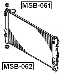 MOUNT RUBBER RADIATOR - For Mitsubishi LANCER CS 2000-2009 OEM MN135618 ...