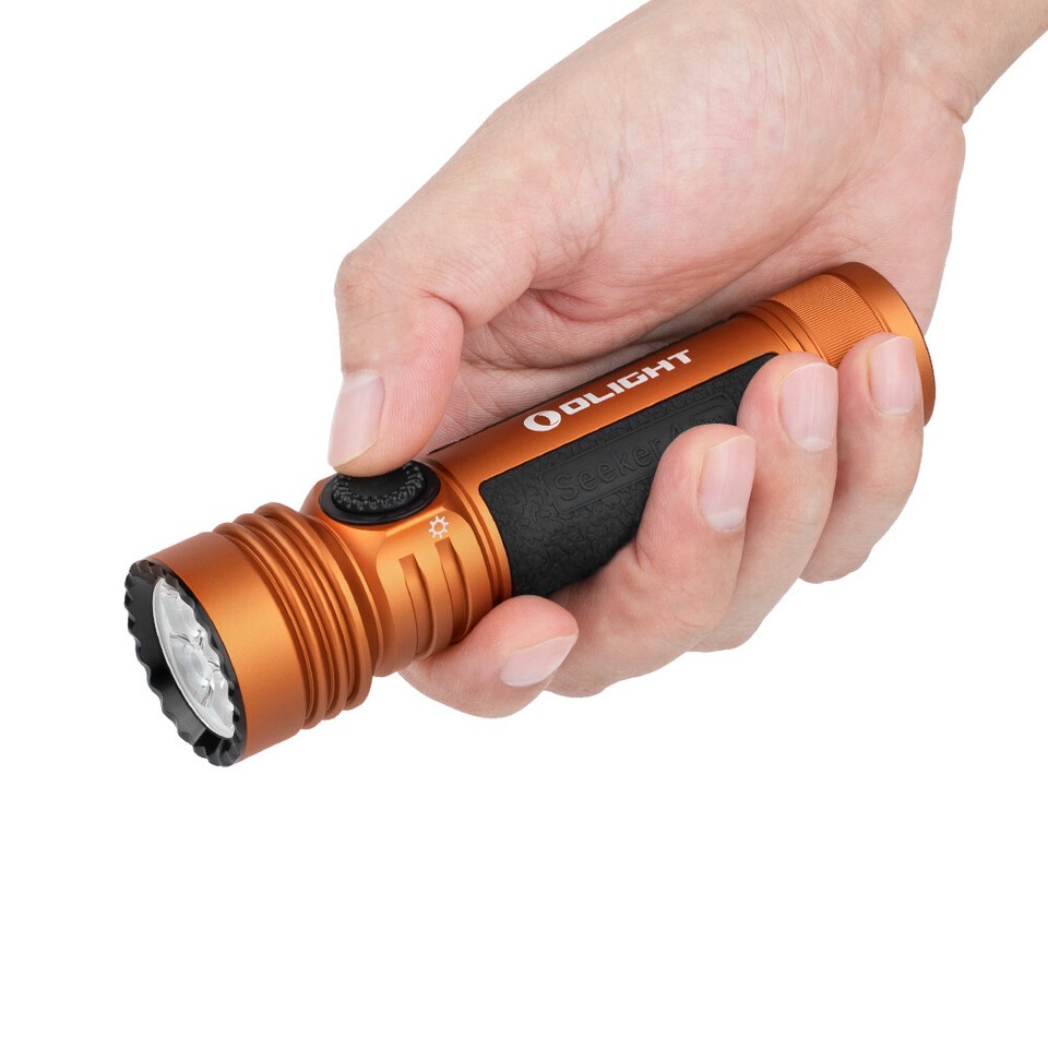 OLIGHT Seeker 4 Pro Rechargeable Flashlights with USB C Holster Orange ...