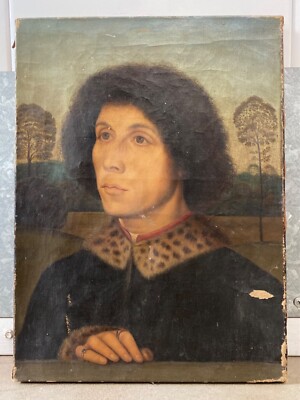 🔥 Fine Antique Flemish Old Master Portrait Oil Painting, After HANS ...