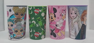 Minnie, Frozen, LOL, and Minecraft Cups-Lot Of 4- Churchill Plastic | eBay