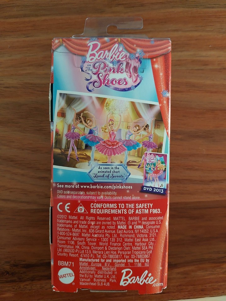 BNIB Barbie In The Pink Shoes Ballerina Chelsea 2012 Christmas **RARE ...