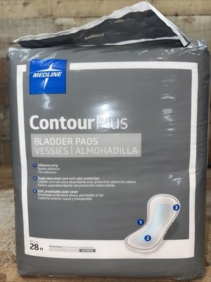 Medline Contour Plus Bladder Control Pads, Ultimate 28 Count 1 Pack | eBay