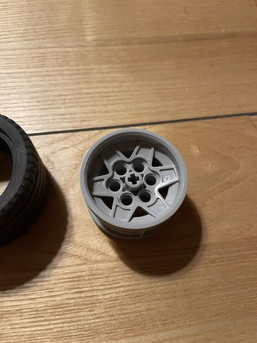 LEGO Technic Wheel 56x28 ZR Black, Rim 43.2x26 Light Bluish Grey 56908 ...