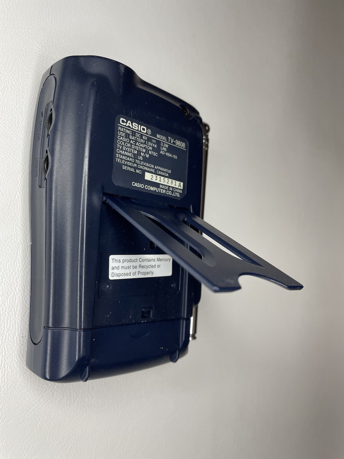 Vtg Casio Ti Stn LCD Color Television Portable TV 980 B Computer Co ...