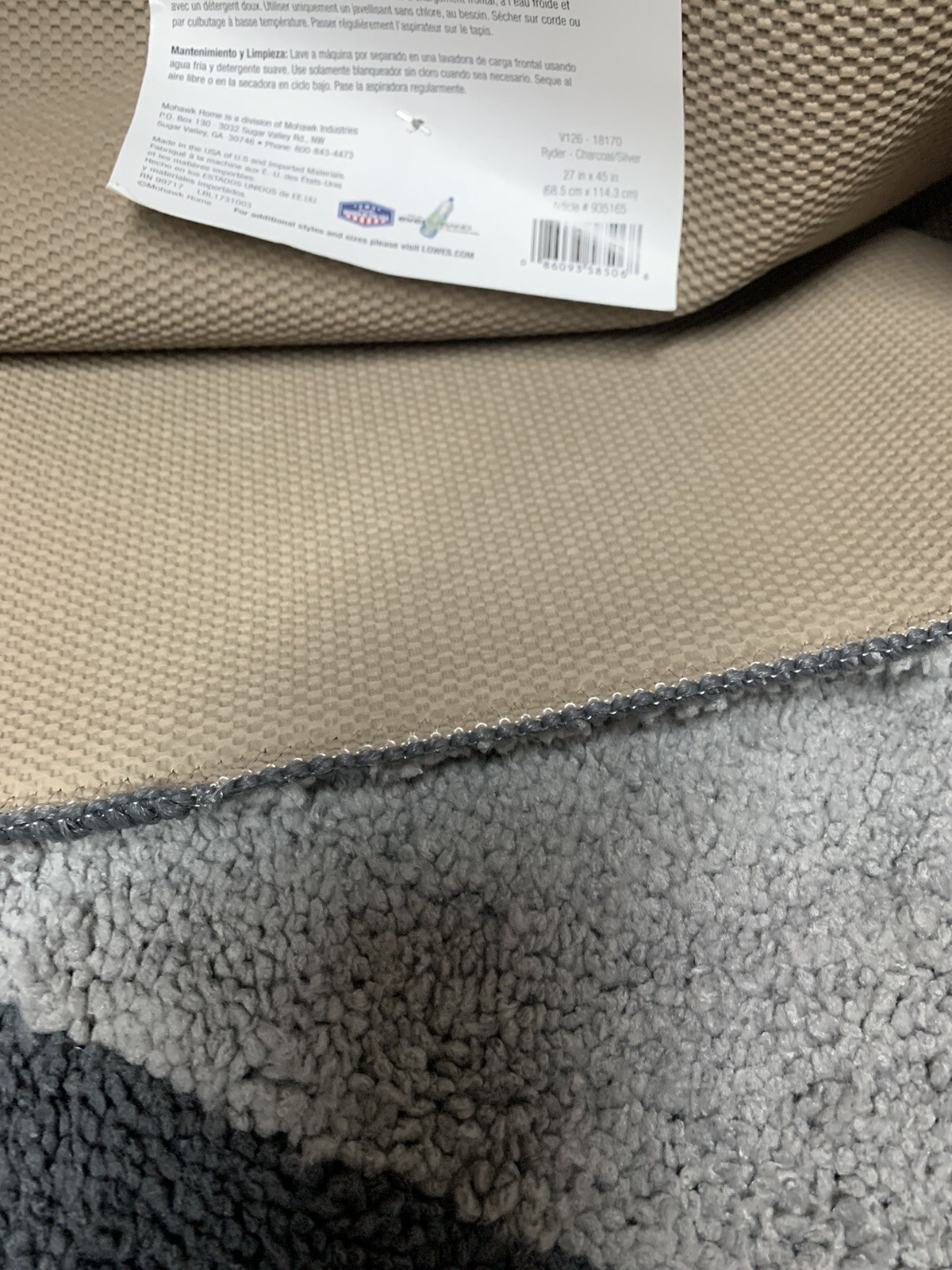 Mohawk Throw Rug Home Scatters Charcoal Indoor Throw Rug 27'' x 45'' | eBay