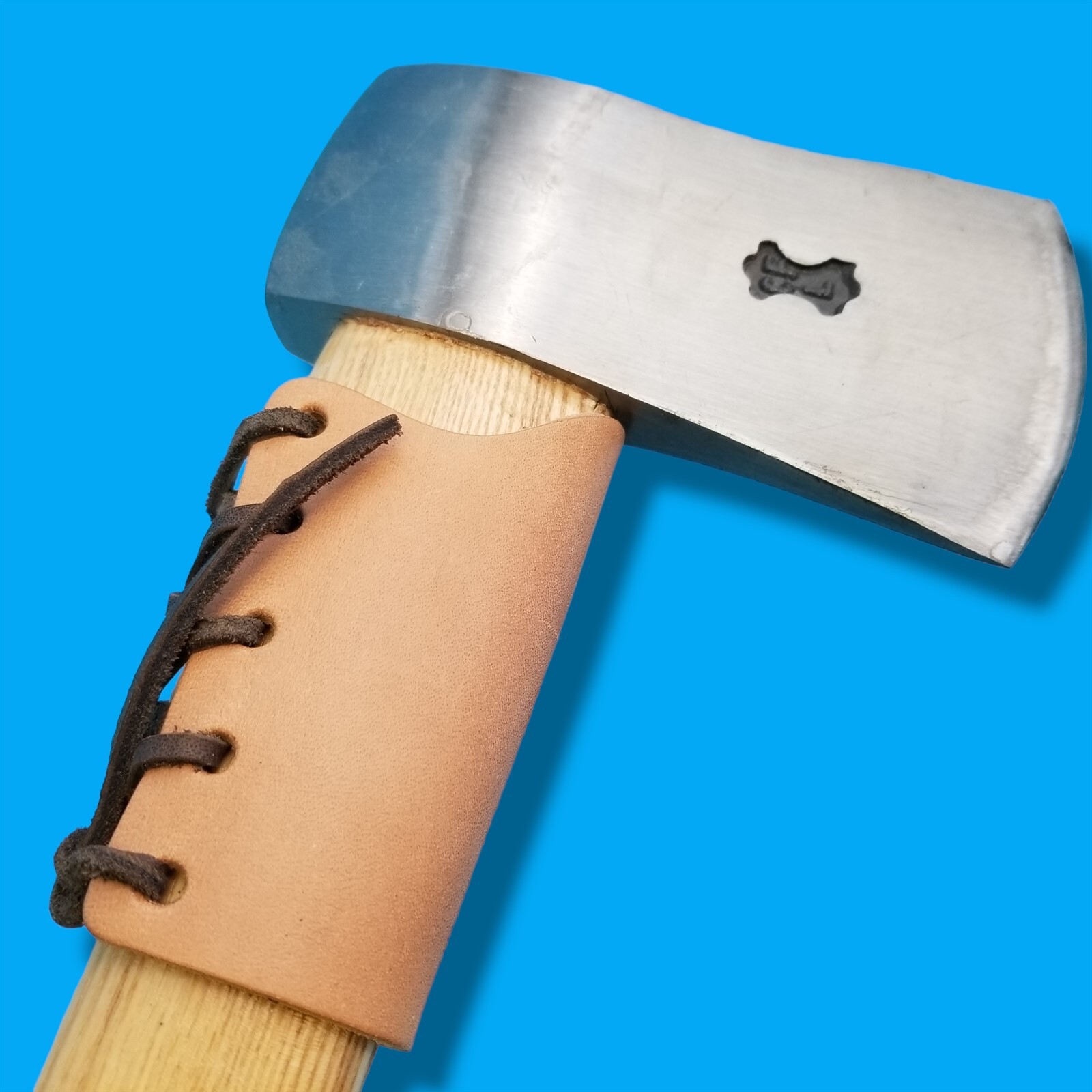 Axe Collar Overstrike Guard 4" Leather Hatchet Protector Latigo Lacing ...