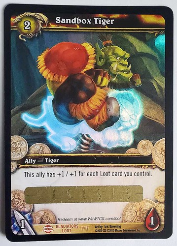 2010 World of Warcraft TCG Sandbox Tiger Loot Card Unscratched | eBay
