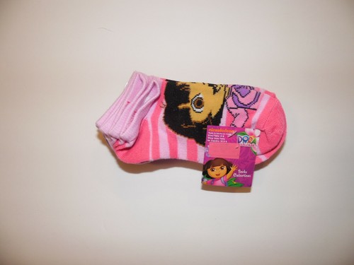 Dora The Explorer 5pk Ankle Socks White Purple Pink Size 6-8 NWT | eBay