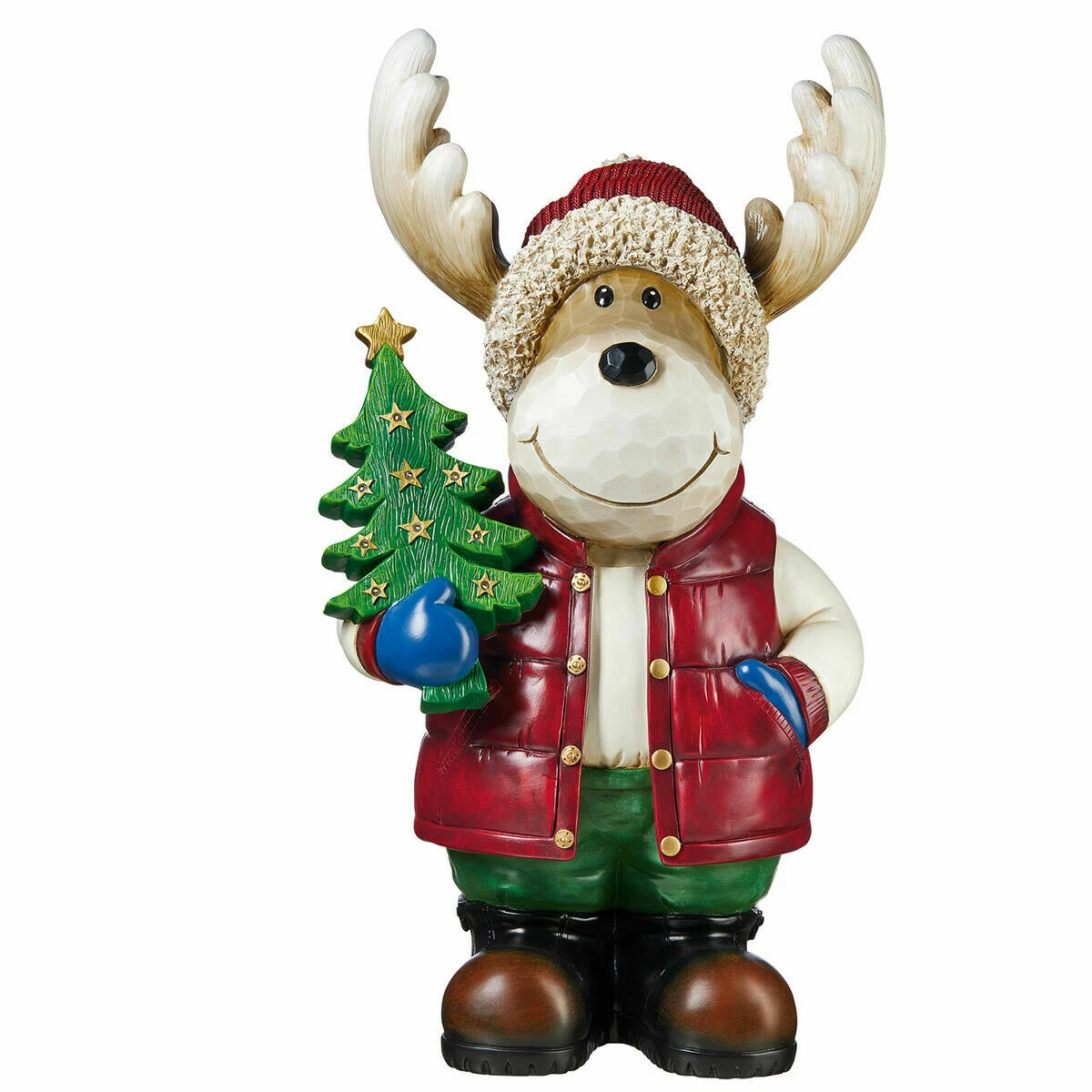 Lighted Glittering Moose Outdoor Christmas Decoration | Shelly Lighting