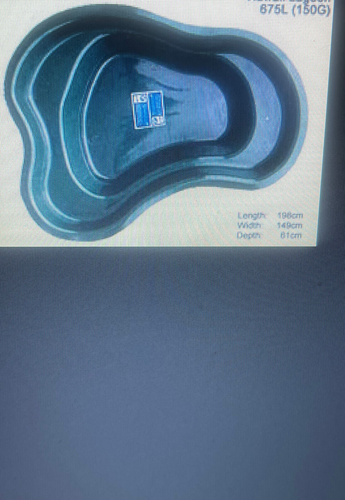 Fibreglass Preformed Ponds Lotus Hawaii Garden Pool 148L 245 Gals 108 x ...