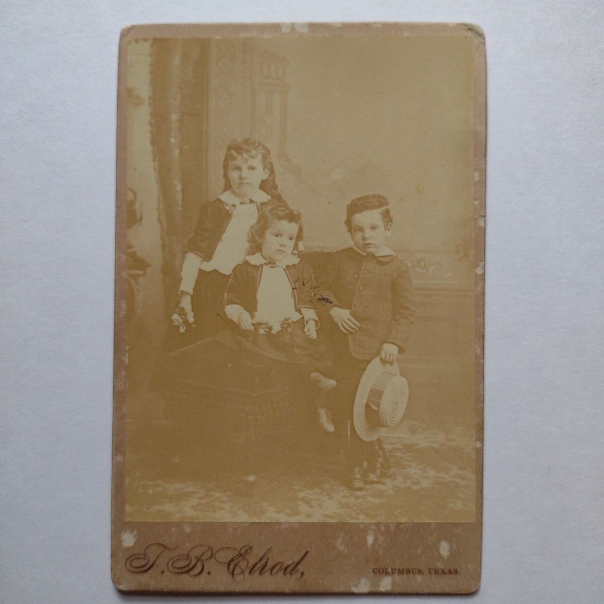 Columbus, Tx. Victorian Siblings Antique Photograph Cabinet Card, 1880 ...