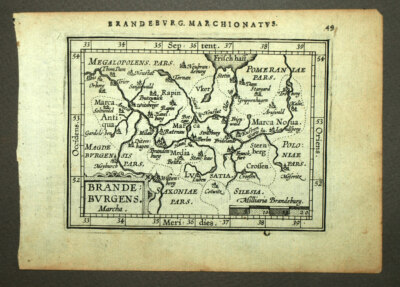Brandebourg, New March, Neumark Geographic Map Abraham Ortelius 1601 | eBay