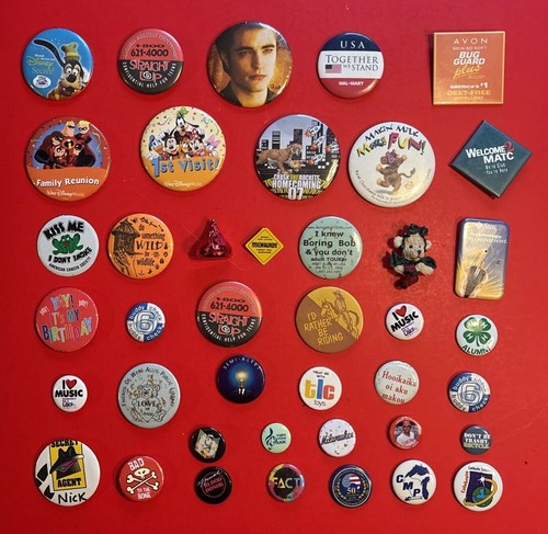 Vintage Button (Pin Back) Lot of 40 Different Collection Set | eBay