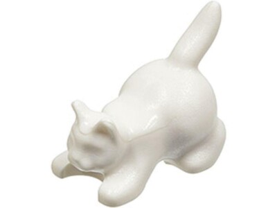 1x Lego Minifig MiniFigure White Crouching Cat Kitten 6251 | eBay
