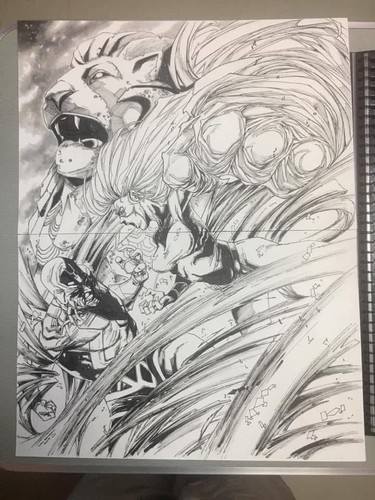 Medusa Black Bolt Inhumans Double Page Spread Original Comic Art by Von ...