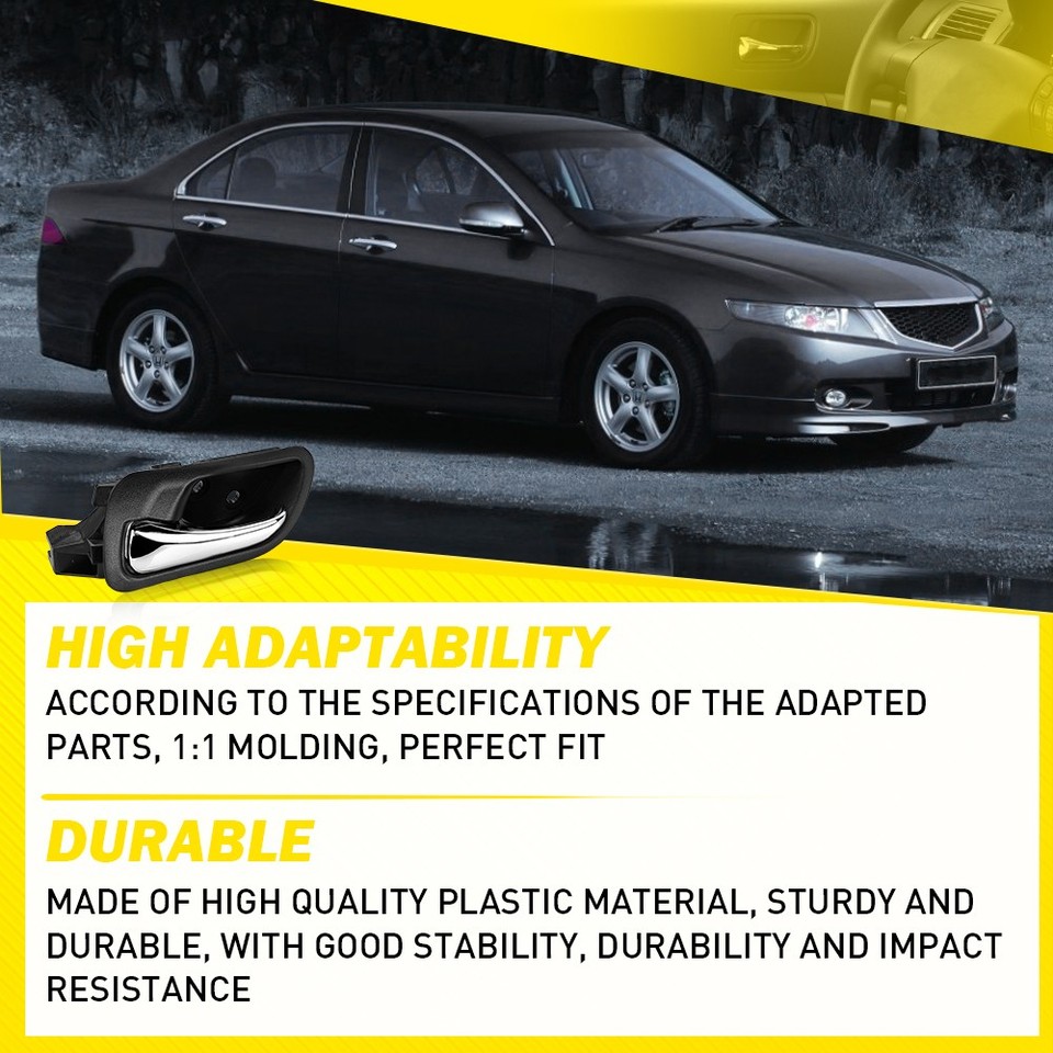 Interior Door Handle For 2003-07 Honda Accord Sedan Plastic Front&Rear ...