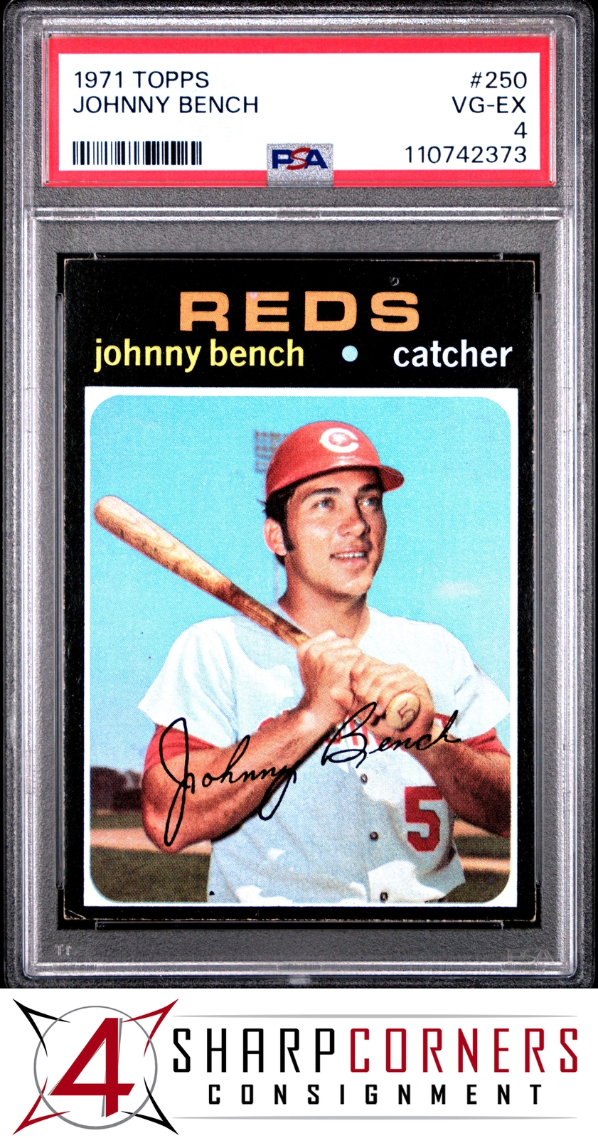 1971 TOPPS #250 JOHNNY BENCH REDS HOF PSA 4 | eBay