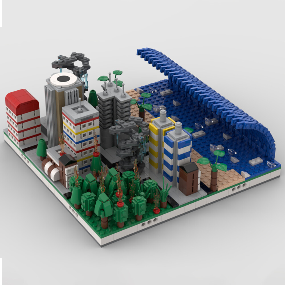End Scene: The Sea Flooded the Land Model for Collection 2034 Pieces ...