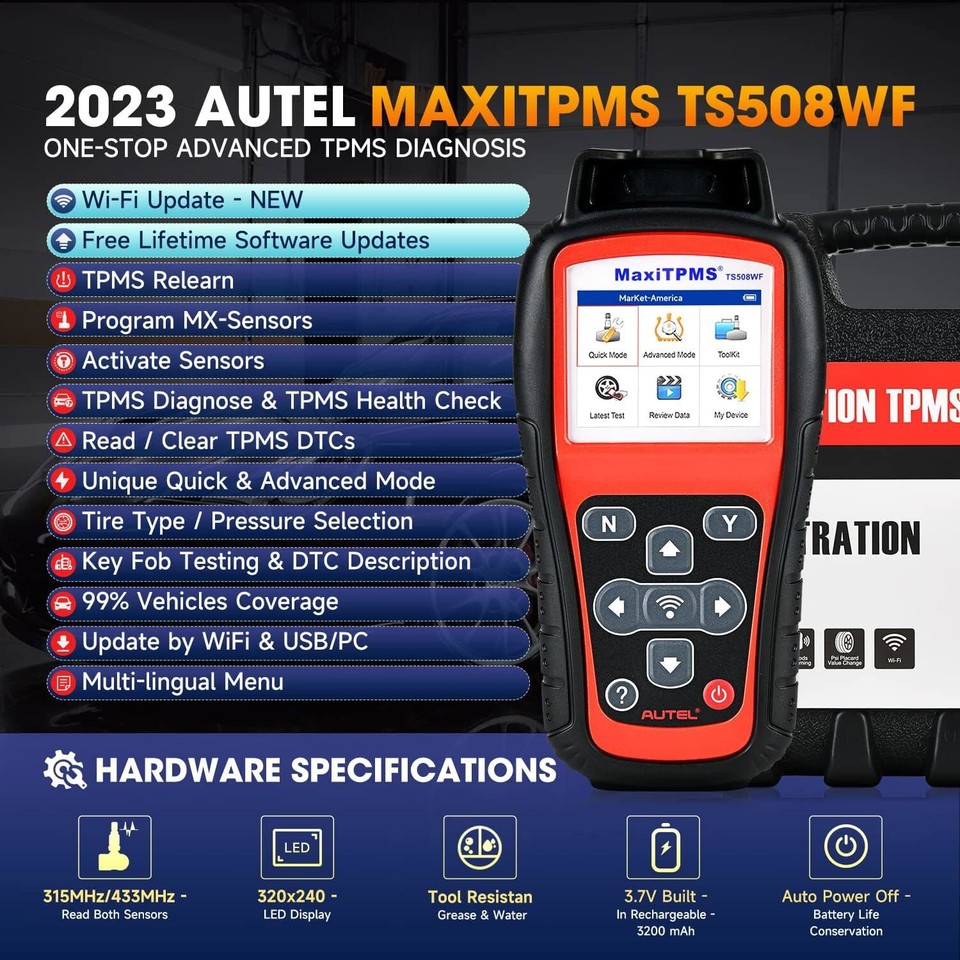 Autel MaxiTPMS MX-Sensor / Autel MaxiTPMS TS508WF TPMS Relearn Tool | eBay