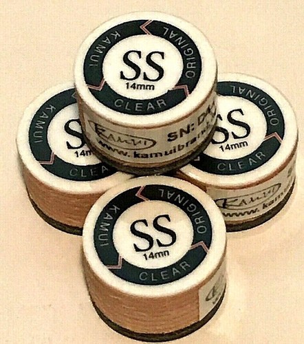 KAMUI SUPER SOFT ORIGINAL BROWN CLEAR POOL CUE TIP SS HARDNESS NEW ...