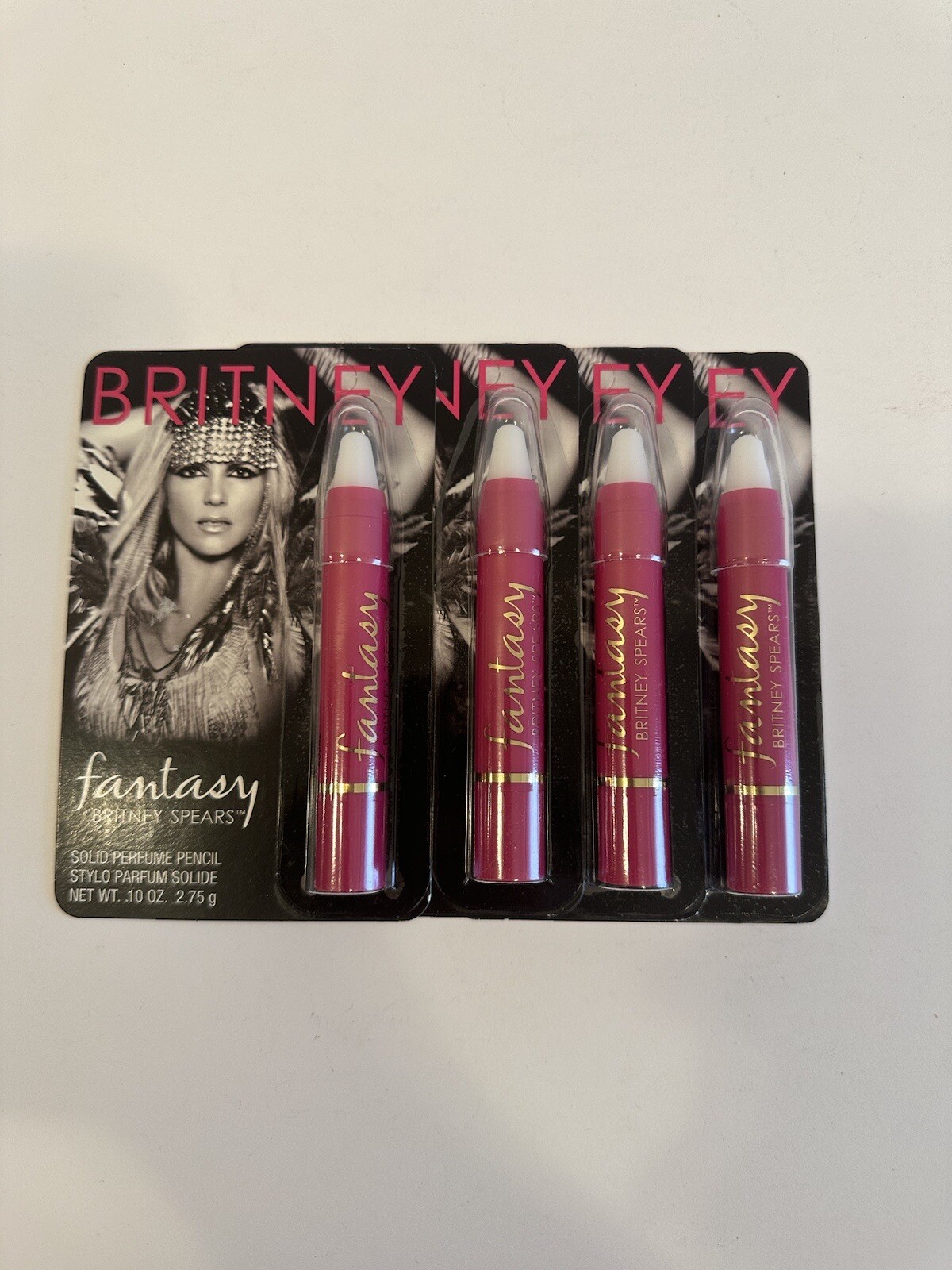4 X Britney Spears Fantasy Solid Perfume Pencil, 2.75g | eBay