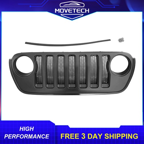 Fits 2018-2023 Jeep Wrangler New Front Grille W/ Mesh Inserts Black ...