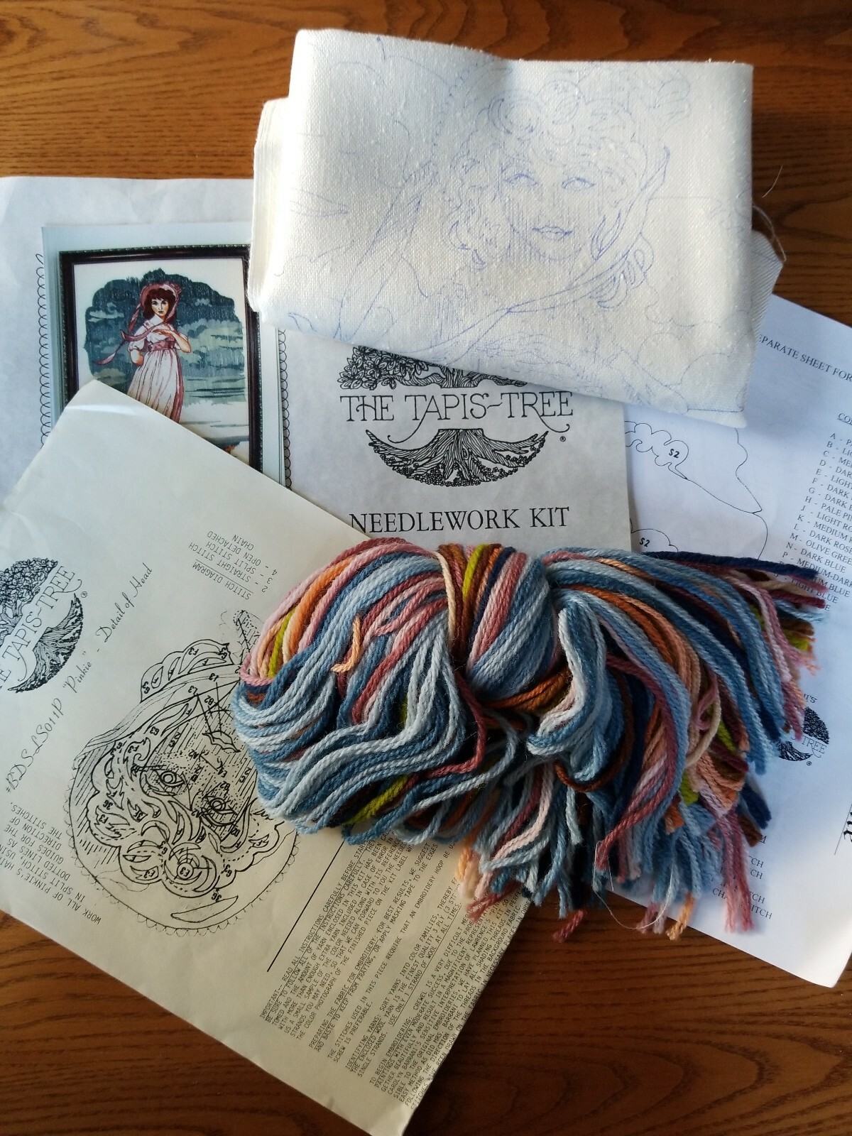 Carolyn Barrani The Tapis Tree Pinkie Needlework Kit Crewel Embroidery ...