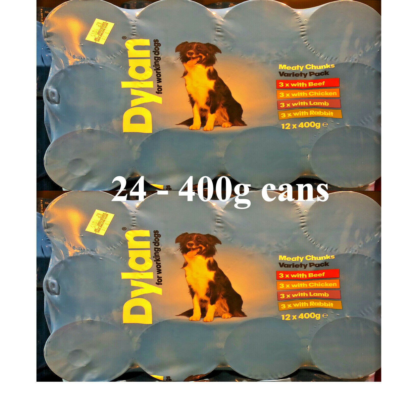 24 x 400g DYLAN VARIETY : Sporting Working Dog Food bp Meat Chunks vf ...