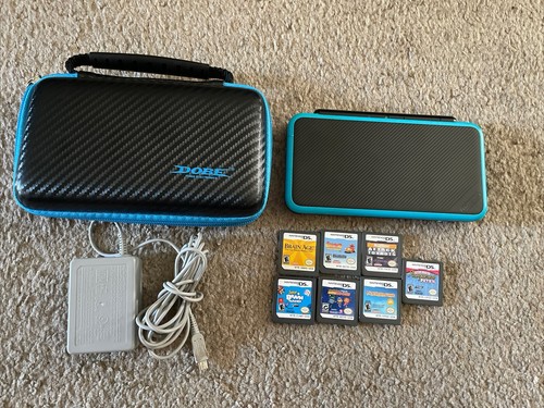 Nintendo 2DS XL Handheld Console with 7 Games /case & Charger Bundle ...