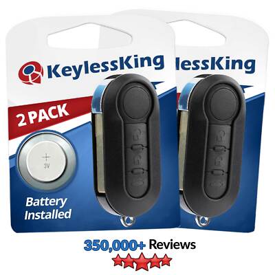 2x New Keyless Entry Remote Car Key Fob for 2012 2013 2014 2015 Fiat ...