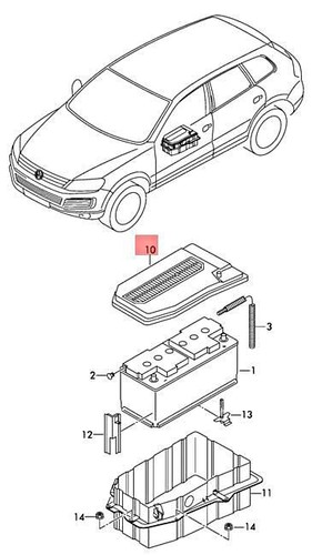 NEW VW AUDI TOUAREG Q7 7L 7L6 7LA 7P5 7P6 4LB COVER FOR BATTERY ...