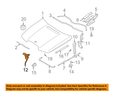 BMW OEM 02-05 745i Hood Grille Hood Components-Safety Catch 51237186508 ...