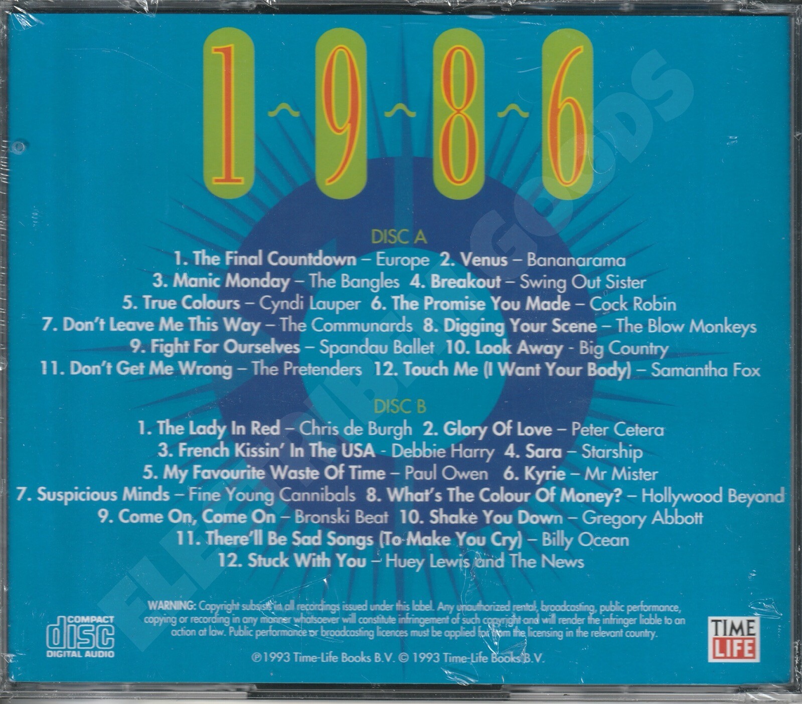TIME LIFE THE 80’S COLLECTION 1986 2 CD ALBUM SET TIME LIFE BOOKS B.V ...