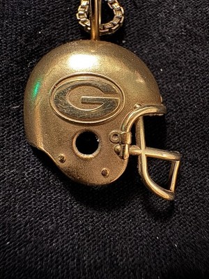 14k Solid Gold Green Bay Packer Pendant With 10k Chain. Not Scrap 8.31 ...